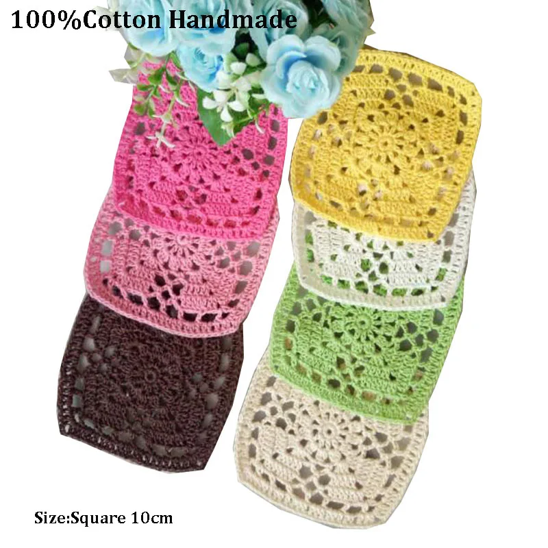 Buatan-tangan-elegan-katun-bunga-alas-meja-alas-kain-crochet-tatakan ...