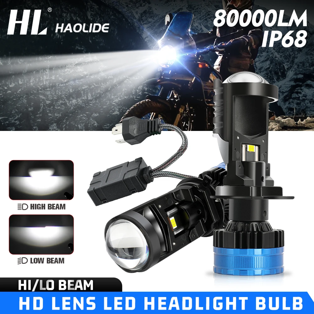HAOLIDE-2pcs-H4-LED-Projector-Lens-Auto-H4-LED-Headlight-Bulbs-Kit ...