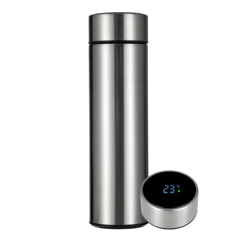 Stainless Steel Thermal Bottle with Digital Thermometer 500ml Led ...