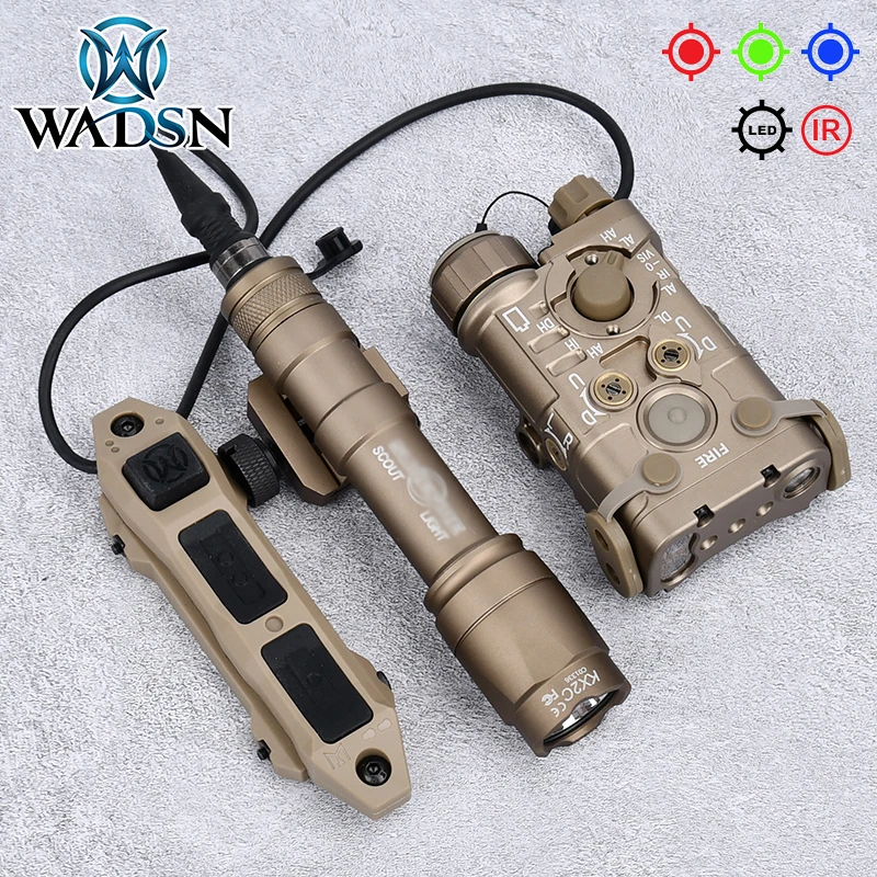 Airsoft metal NGAL PEQ Red Green Blue IR Laser White Light Strobe ...