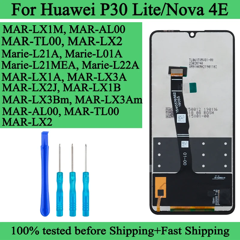 MAR LX1M MAR TL00 Marie L21A Origianl Lcd For Huawei P30 Lite Display ...