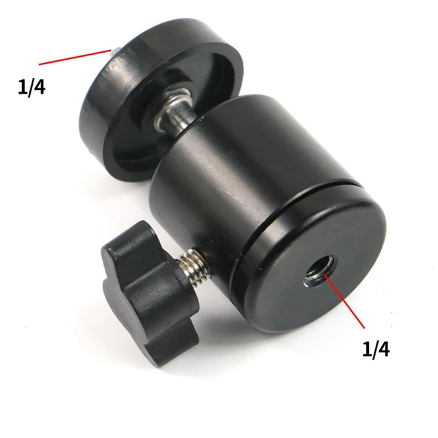 Universal Ball Head Adapter Angle Adjustment 1/4 & 3/8 Screw For DSLR ...