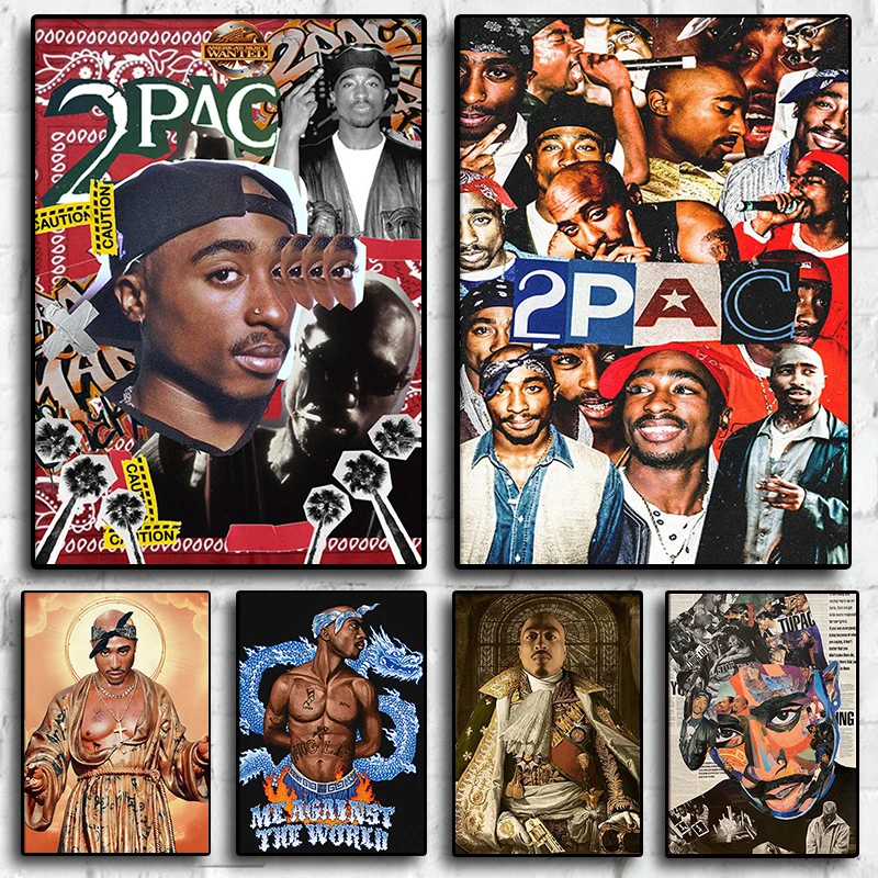Famous-Hip-Hop-Rapper-2PAC-Tupac-Star-Poster-Canvas-Painting-and-Print ...