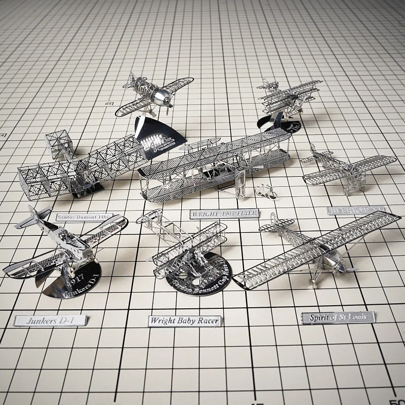 Generic Diy Aircraft Model Skeleton 3d Metal Puzzle Difficult Manual ...