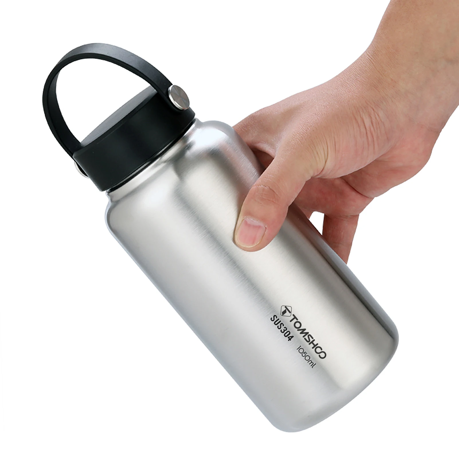 TOMSHOO 1050ml SUS304 Stainless Steel Water Bottle Leak Proof Sports ...