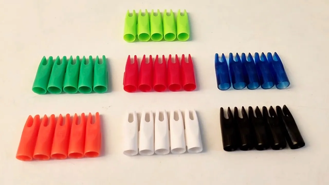 100pcs Plastic Arrow Nocks for Archery, Caps 5/16,OD 8mm,ID 7mm,Carbon ...