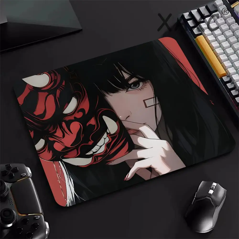 45x40 Non-slip Mousepad Mask Girl Speed Table Pad E-Sports Keyboard Oni ...