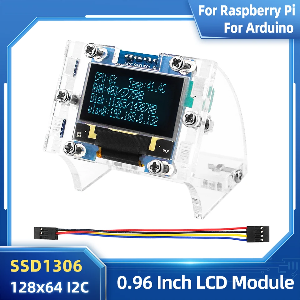 Blue Industrial LEDs, LCDs & Display Modules 0.96" I2C IIC Serial OlED ...