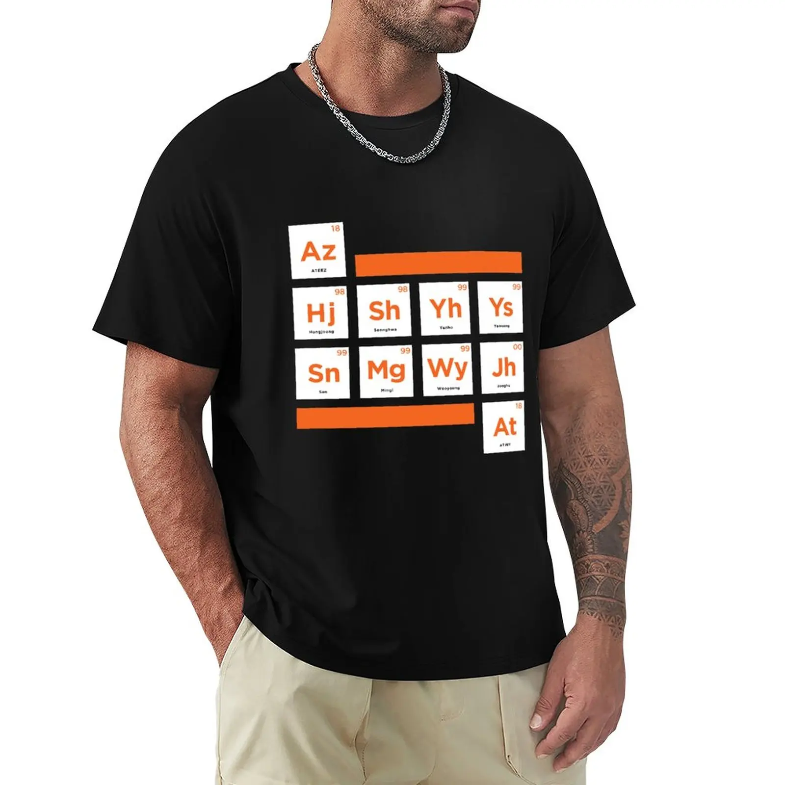 ATEEZ-Periodic-Table-T-Shirt-boys-animal-print-shirt-hippie-clothes-men ...