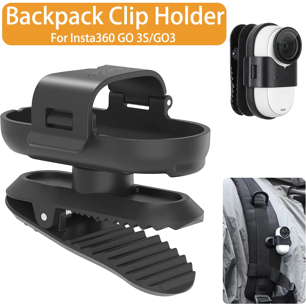 Sunnylife For Insta360 GO 3S/GO3 Backpack Clip Holder Anti-shake 360 ...