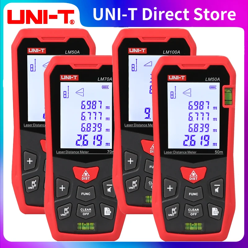 UNI-T Laser Rangefinder LM50A LM70A LM100A LM120A Laser Distance Meter Digital Range Finder Tape ...