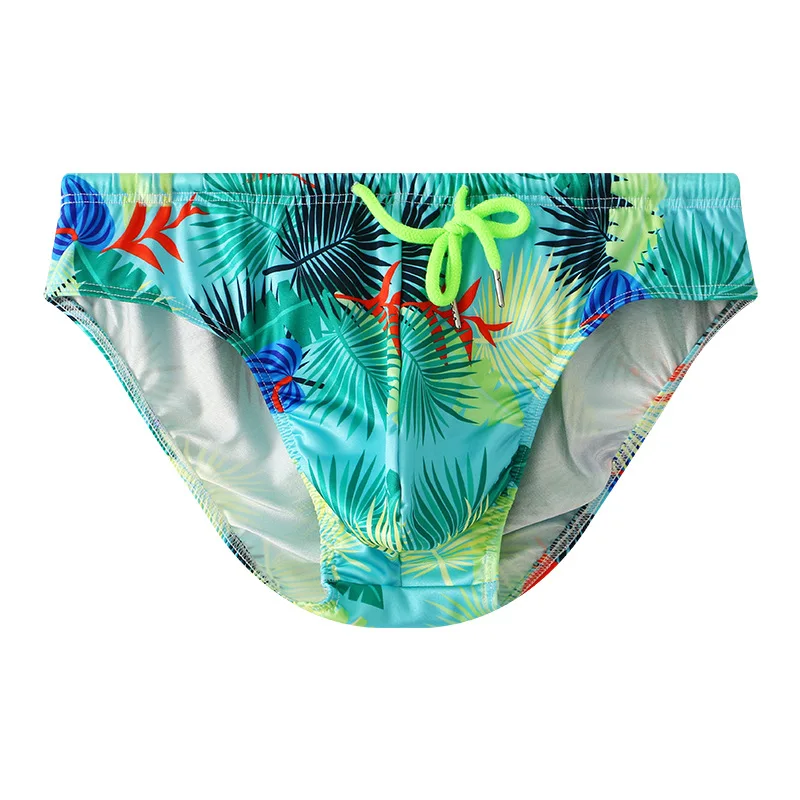 Man's Swimming Briefs Swimwear Print Low Waist Summer Beach Pants Men's ...