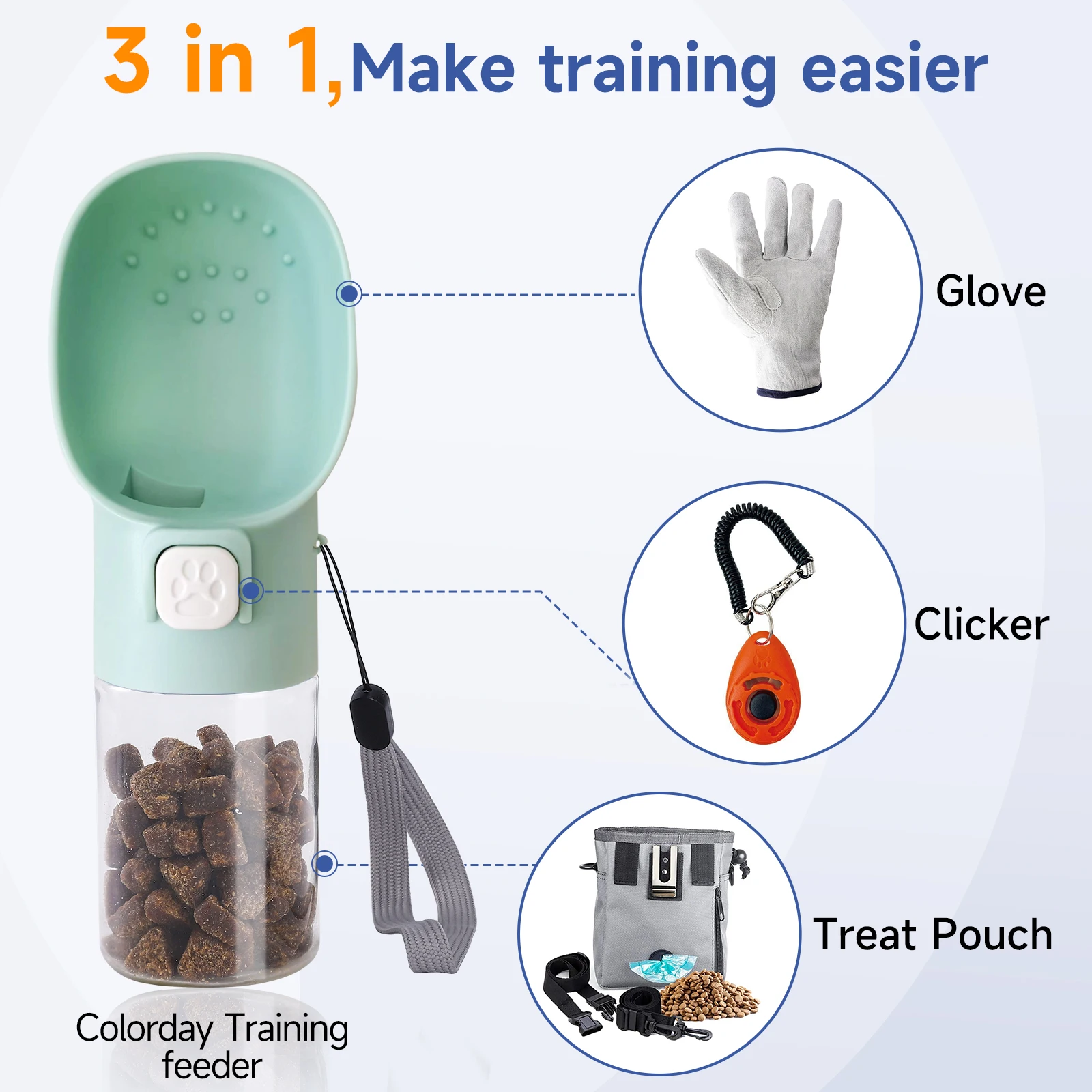 clicker-for-dogs-Treat-Bag-Dog-Training-Pouch-for-Small-Breeds-Dogs ...