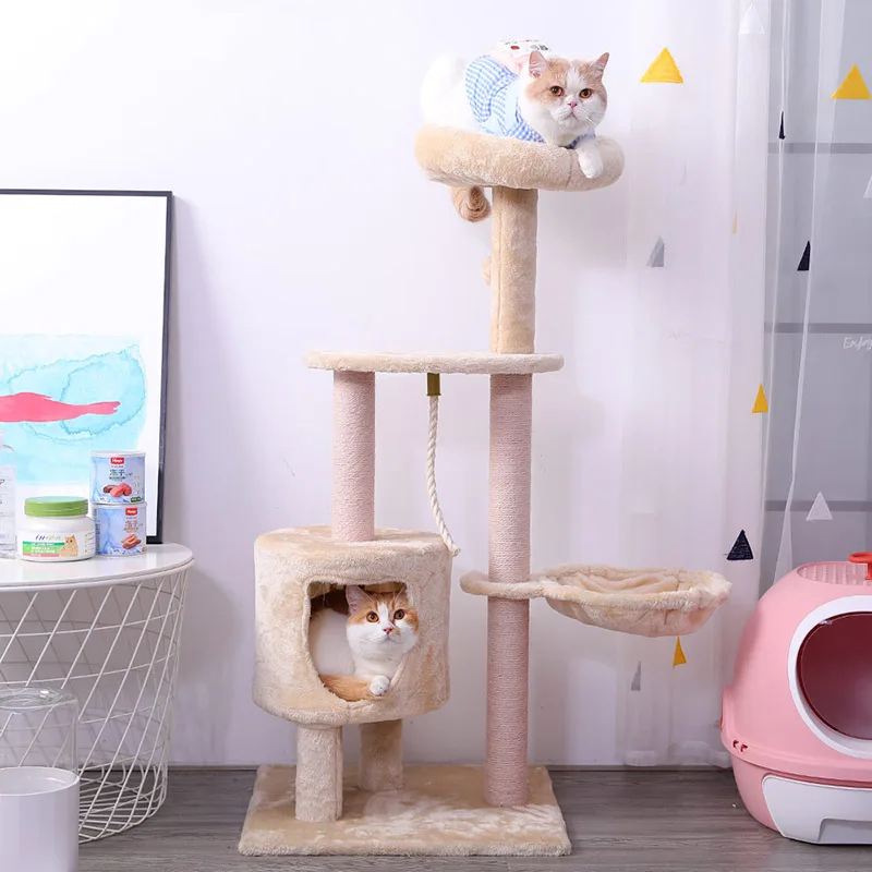 HOOPET-Cat-Tree-Durable-Scraper-Tower-Cats-Scratching-Training-Climbing ...