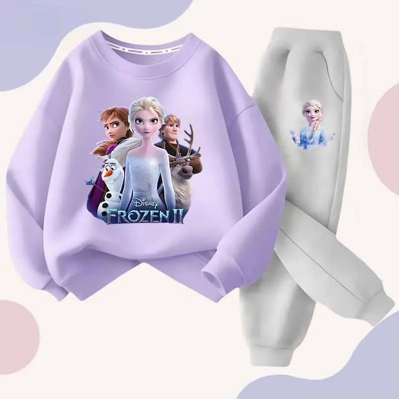 Disney Spring Autumn Frozen Elsa and Anna Princess Cartoon Printed ...