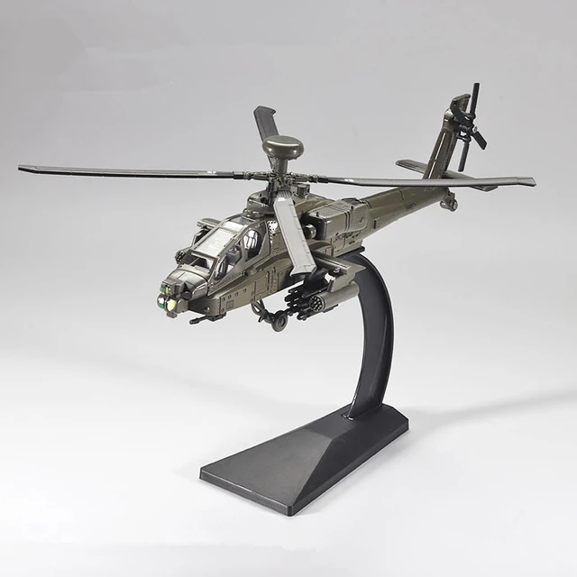 NEW America AH-64 Apache Utility Alloy Helicopter Airplane Model ...