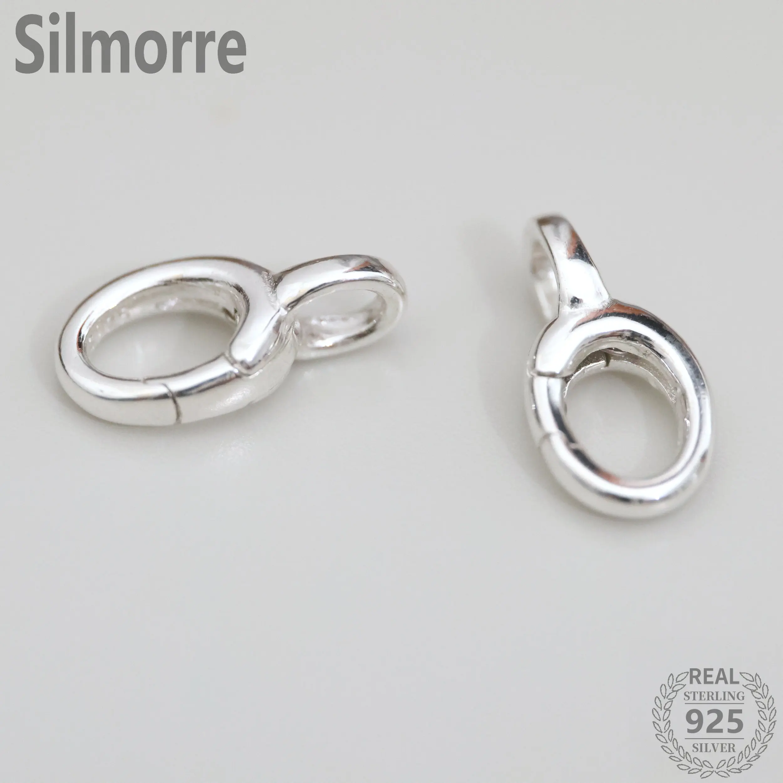 1pc 100% Solid 925 Sterling Silver Snap Hook Clasp for DIY Fine Jewelry ...