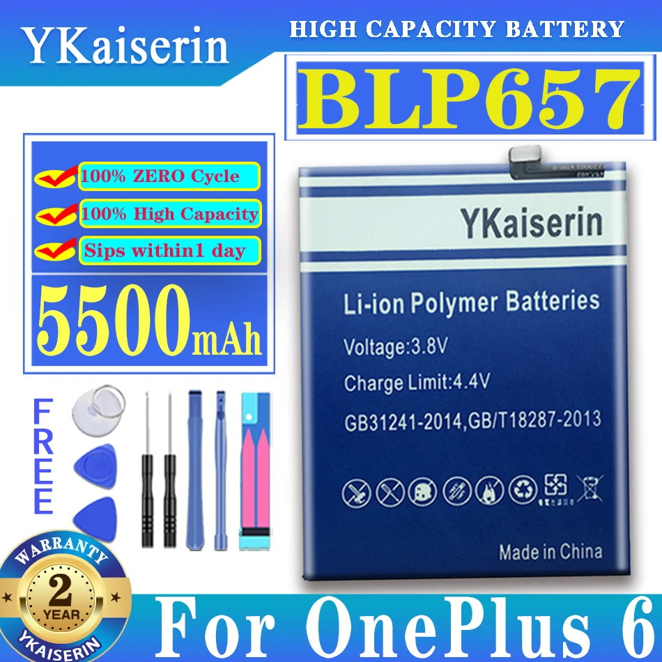 Blp657 5500mah High Capacity Battery For Oneplus 6 Oneplus 1 6