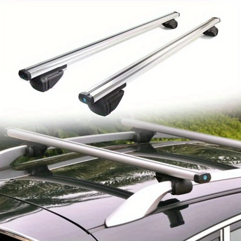 Cross-Rail-Roof-Rack-52-Inches-Silver-Car-Luggage-Rack-Crossbar ...