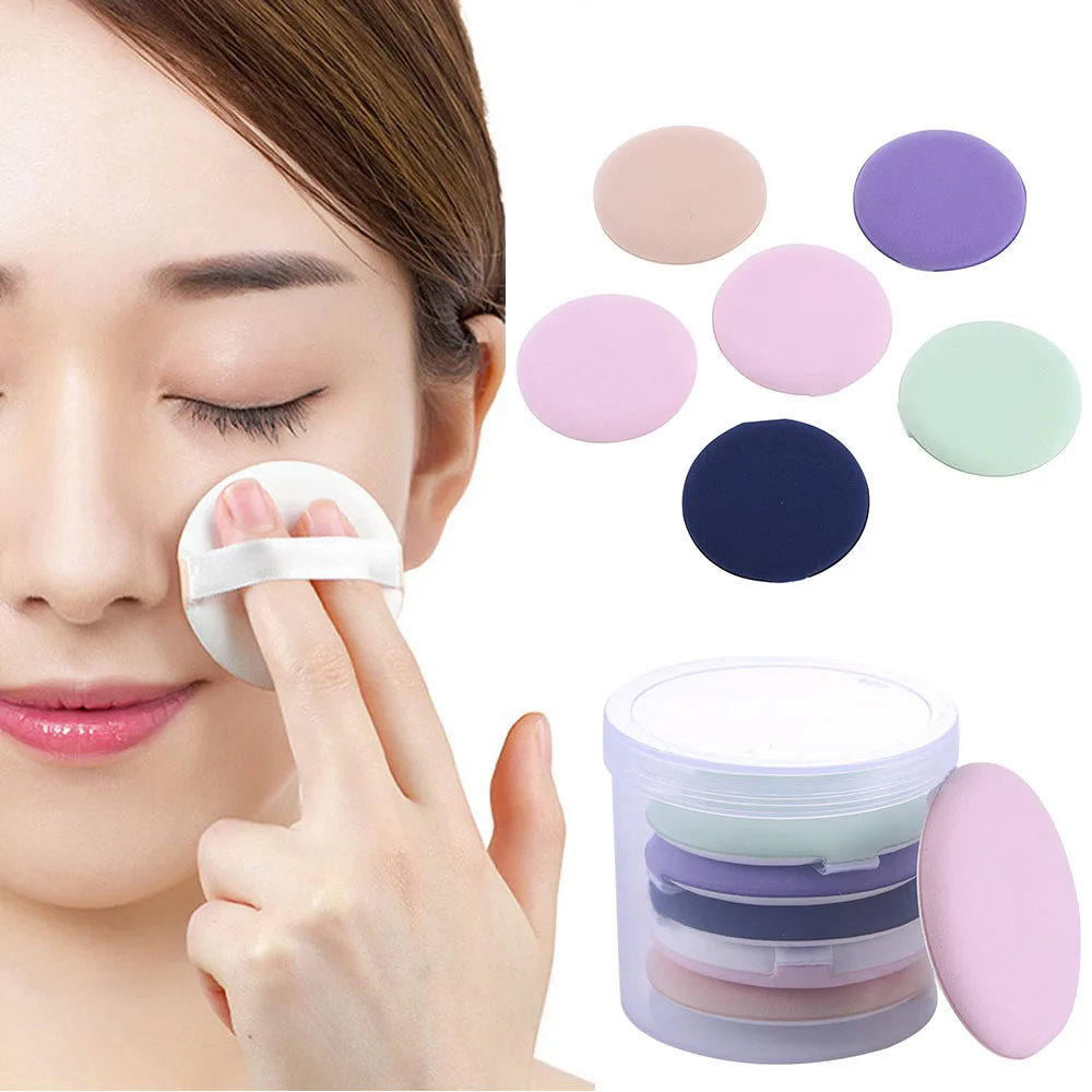 7 Pcs/Box Professional Round Shape Facial Face Body Powder Foundation ...