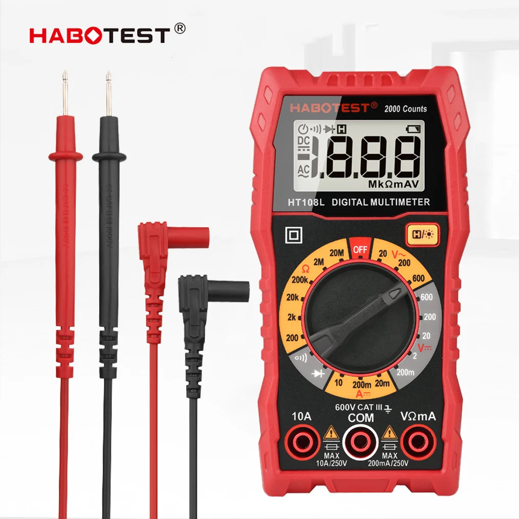 Habotest Digital Multimeter Ht108l | Multimeter Tester | Automotive ...