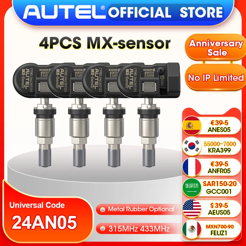 Autel-MX-Sensor-433-315MHZ-TPMS-Sensor-Tire-Repair-Tools-Scanner ...
