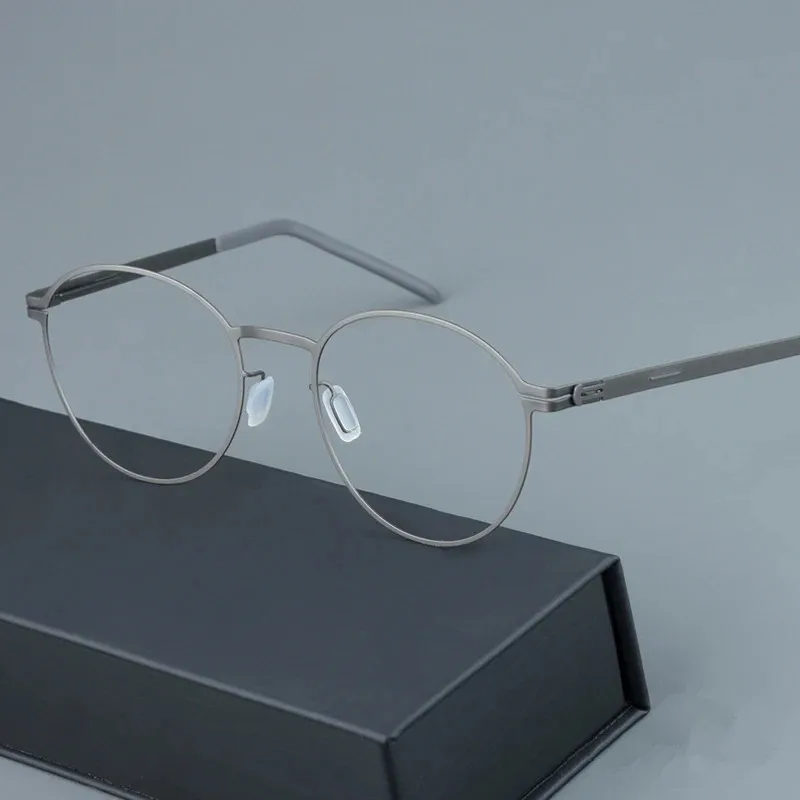 Montura-de-gafas-redonda-sin-tornillo-para-hombre-y-mujer-lentes ...