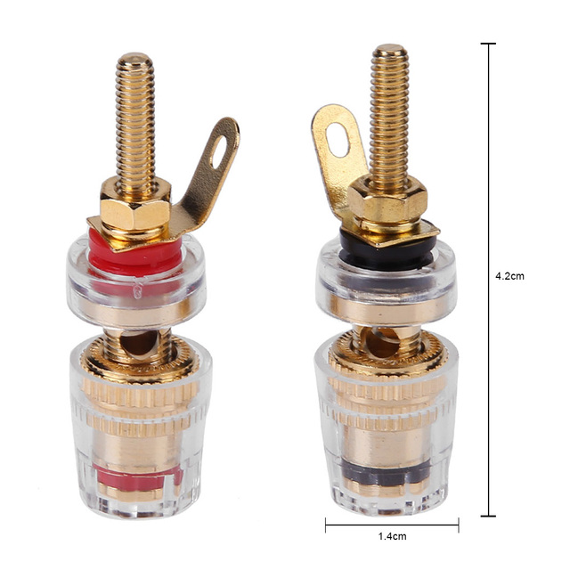 2/4/6pcs Brass 4mm Speaker Amplifier Terminal Binding Post Nut Banana ...