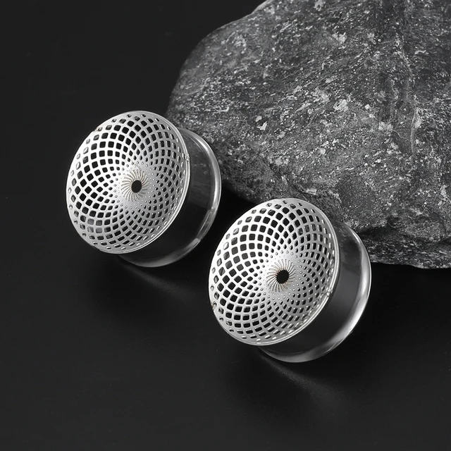 Towlobes 2PCS Hollow Out Ear Gauges Plugs Tunnels 316 Stainless Steel ...