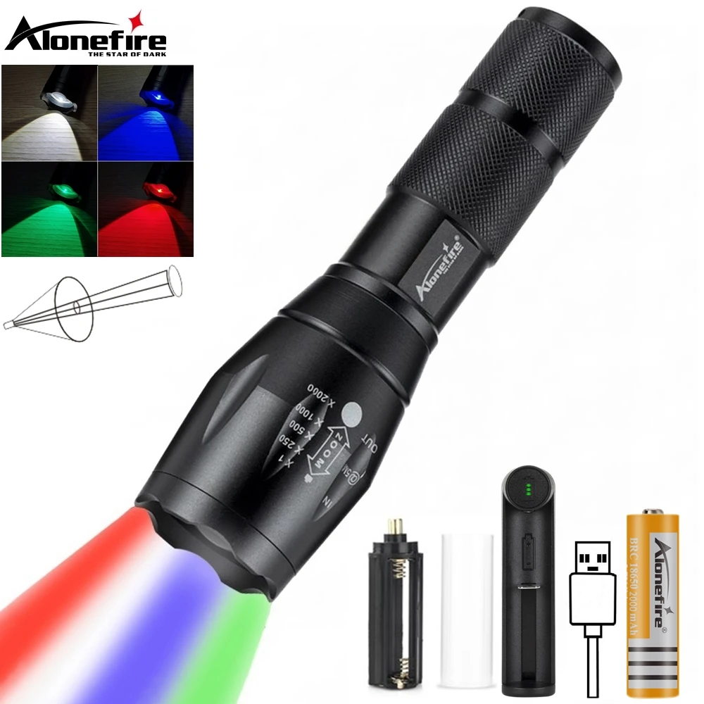 Zoom-4-In-1-Multicolor-LED-Flashlight-Red-Blue-Green-White-Lamp ...