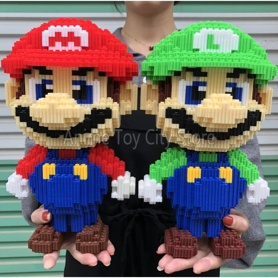 Mario-Building-Block-Cute-Anime-Cartoon-Marios-Bros-Luigi-Assembled ...