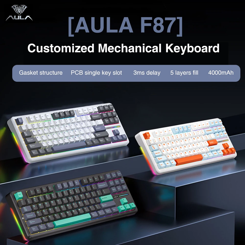 AULA-F87-Pro-Teclado-Mec-nico-Gaming-Modo-3-2-4G-USB-Bluetooth-Tri-Mode ...
