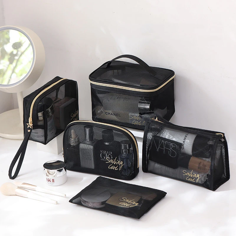 Korean-Version-Mesh-Cosmetic-Bag-Large-Capacity-Storage-Bags-Portable ...