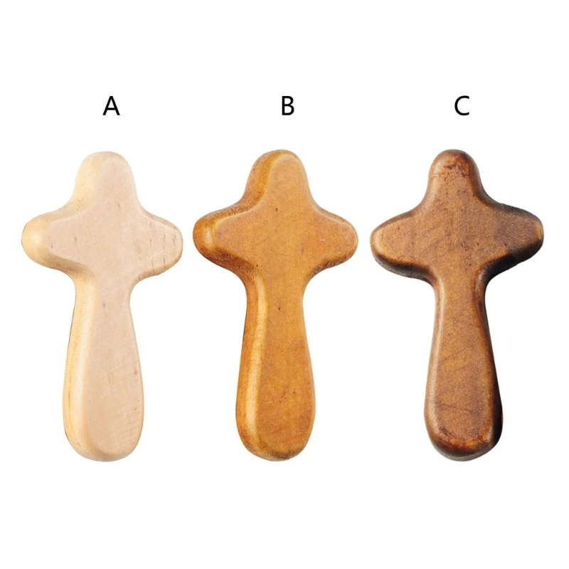 4-Inch-Hand-Held-Wooden-Pocket-Prayer-Comfort-Holding-Crosses-Christian ...