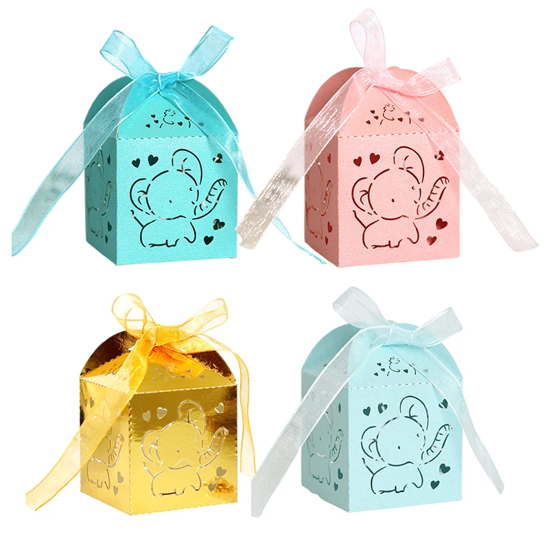 50-100pcs-Cute-Elephant-Laser-Cut-Carriage-Favors-Box-Gift-Candy-Boxes ...