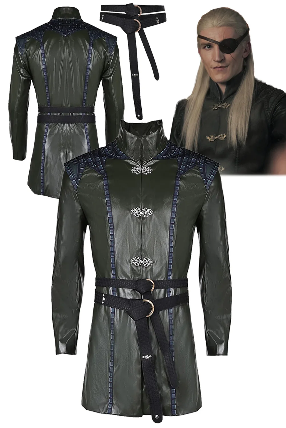 Disguise-Medieval-Prince-Aemond-Cosplay-Dark-Green-TV-Dragon-2-Cosplay ...
