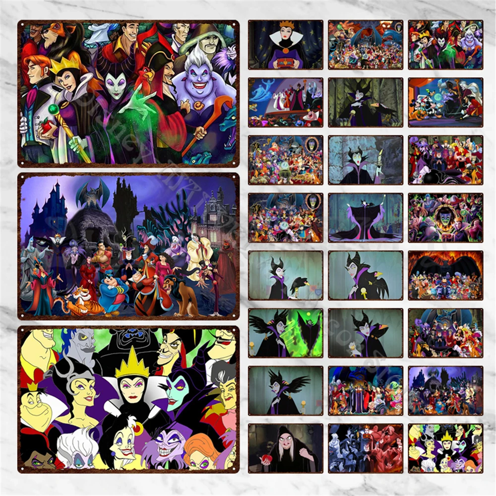Disney-Villain-Metal-Sign-Villain-Evil-Queen-Tinplate-Disney-Movies ...