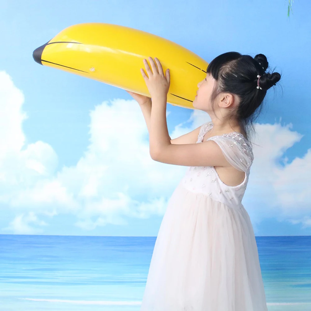 Inflatable Banana Pvc Blow Up Pool Water Beach Party Cute Shape ...