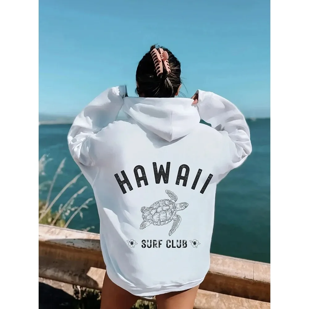 Plus-Size-Hawall-Surf-Club-Simple-Letter-Pattern-Printing-Women-Man ...