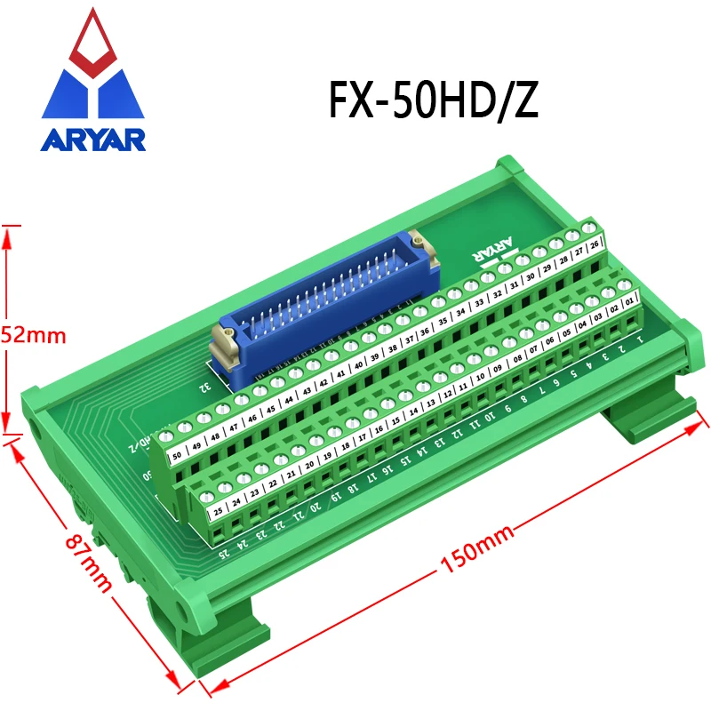 FX 50HD/Z Fanuc module 50Pin terminal blocks to MR 50RMD2+ Straight ...
