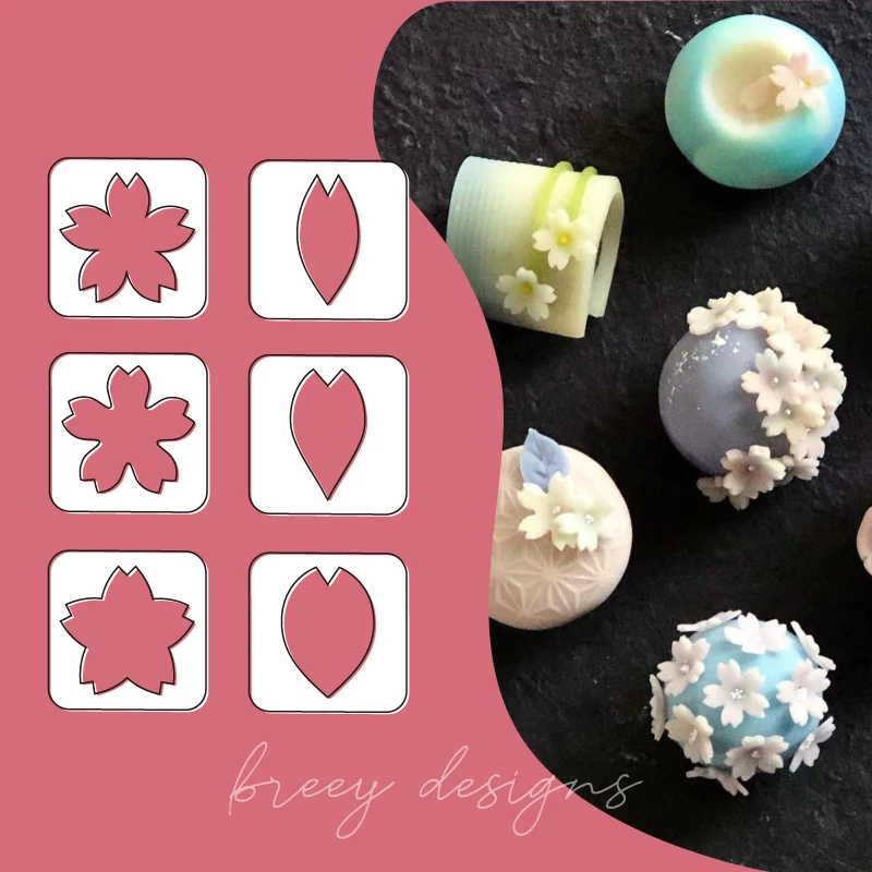 Cherry-blossom-colle-Pottery-Polymer-Clay-Cutting-Mold-Wagashi-Flower ...