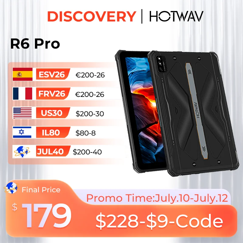 Global Version HOTWAV R6 Pro Tablet Android 12 8GB 128GB 15600mAh 10.1" HD+ Display 16MP Camera ...