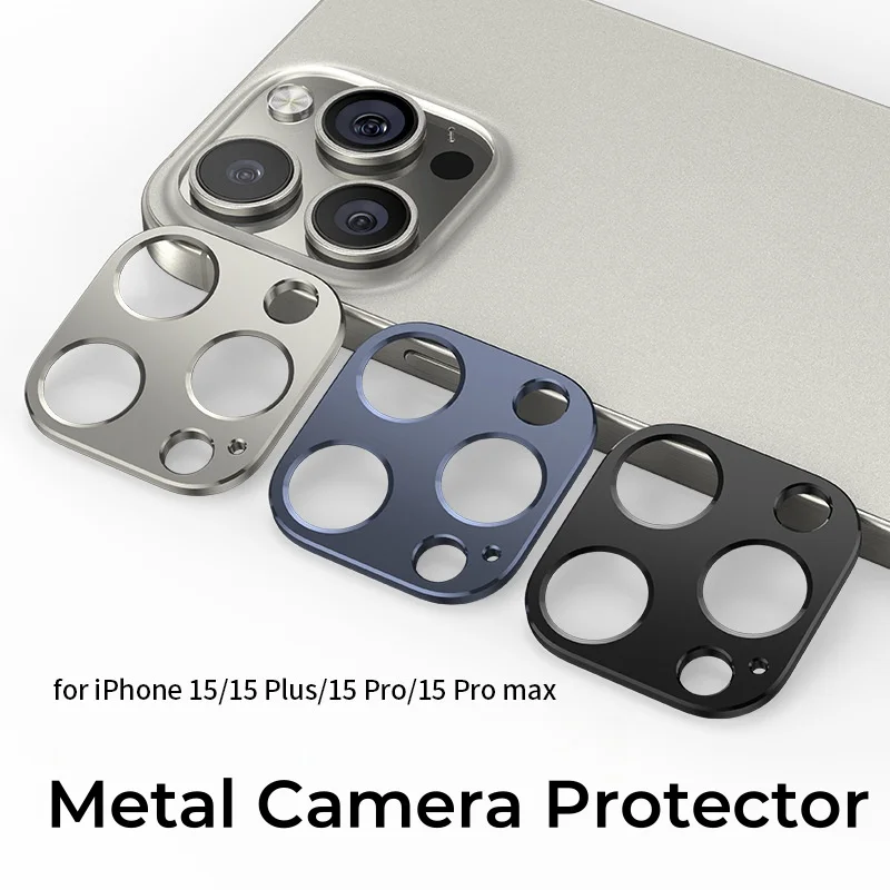 1pcs Metal Rear Camera Lens Protector for iPhone 15 Pro Max 15Plus ...