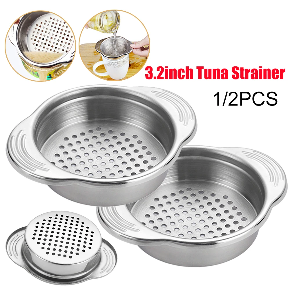 1/2pcs Universal Can Strainer Stainless Steel Can Colander Vegetable ...