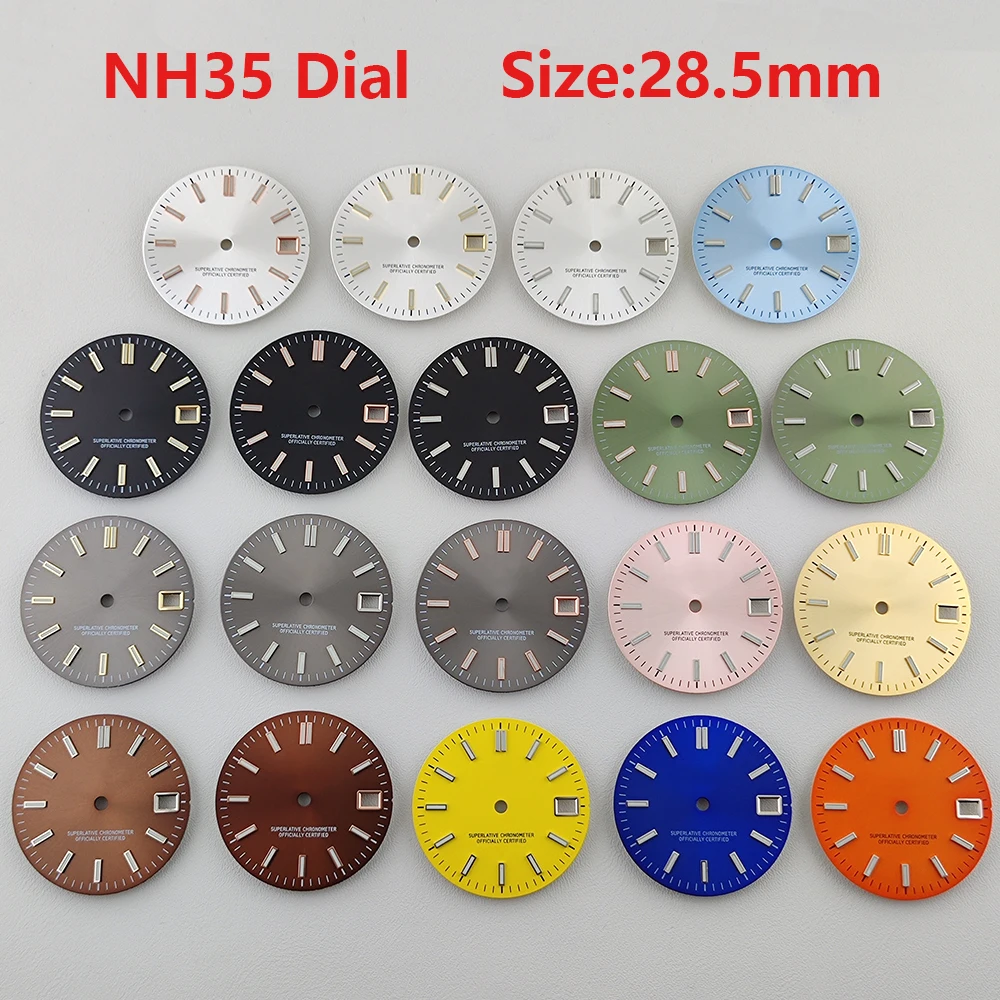 28-5mm-NH35-dial-Watch-dial-green-Luminous-dial-Suitable-for-NH35-NH36 ...