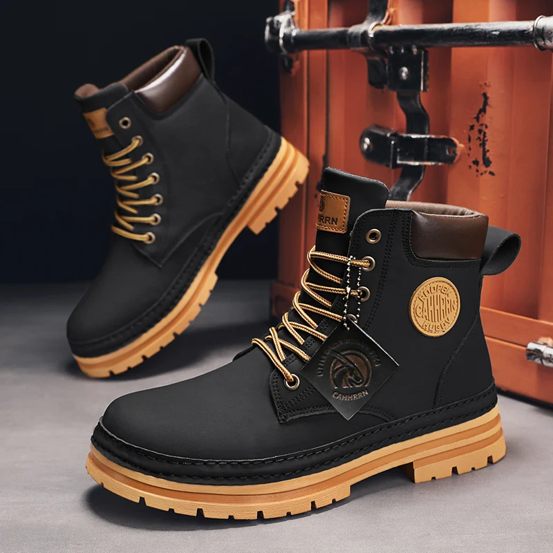 Yellow-Boots-Leather-Chelsea-Ankle-Boots-Shoes-for-Men-With-Free ...