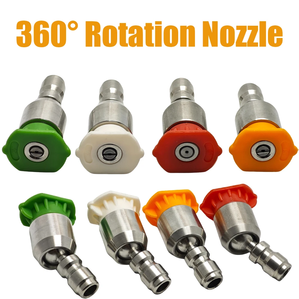 360° Rotatable Pressure Washer Nozzle Tips Kit Universal Power Washer ...