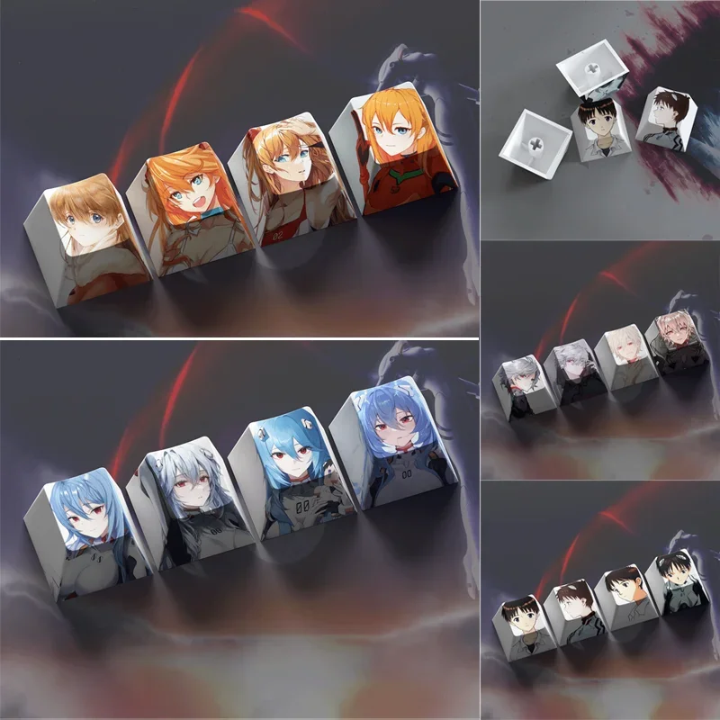 4pcs-Evangelion-Keycaps-Anime-Ayanami-Rei-PBT-Creativity-Heat ...