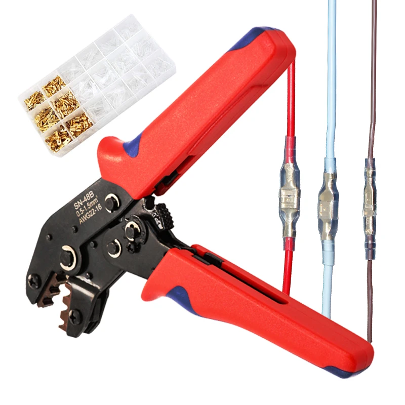 Pliers Spring Plug Crimping Kit Hand Tools Female Male Wire Connectors ...