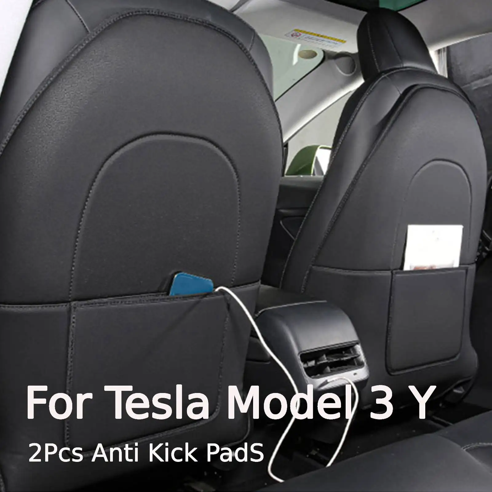 Car-Seat-Back-Cover-For-Tesla-Model-3-Y-Anti-Kick-Pad-Mats-Protector ...